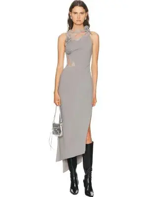 Coperni Lace Flower Gown - Grey
