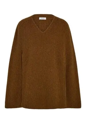 FERRAGAMO Cashmere Blend Cape - Brown