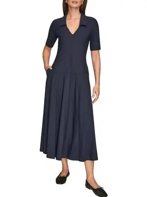 Donna Karan New York A-line Polo Dress - Nightfall