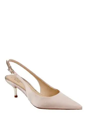 Badgley Mischka Ilana Slingback Pump - Dark Pink Satin