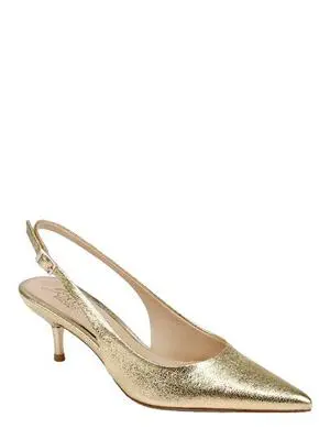 Badgley Mischka Ilana Slingback Pump - Gold Textile