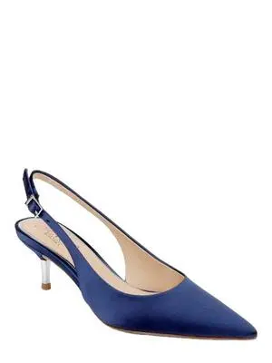 Badgley Mischka Ilana Slingback Pump - Navy Satin
