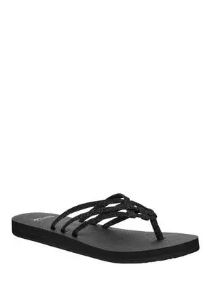 Sanuk Yoga Sandy Ii Flip Flop - Black