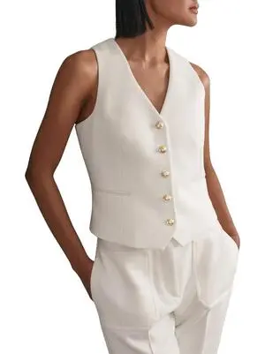 REISS Lily Vest - White