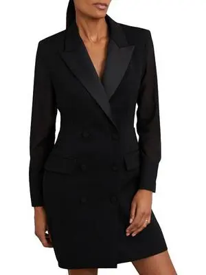 REISS Adina Double-breasted Blazer Dress - Black