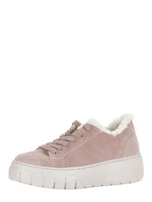 Gabor 73.221 Faux Fur Lined Platform Sneaker - Rosewood