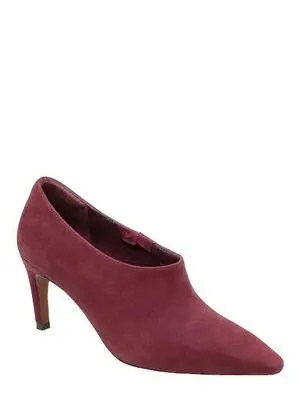 Linea Paolo Simone Suede Bootie - Dark Burgundy