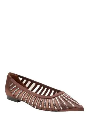 Linea Paolo Noelle Pointed Toe Flat Chocolate