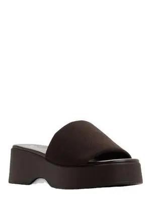 CALL IT SPRING BY ALDO Noemii Platform Slide Sandal - Dark Brown