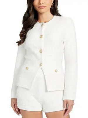 MARCIANO Clara Texture Cardigan White