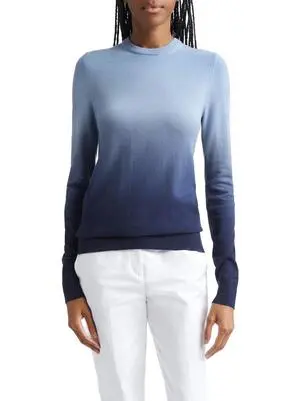 Michael Kors Cashmere Ombré Crewneck Sweater - Lake Multi