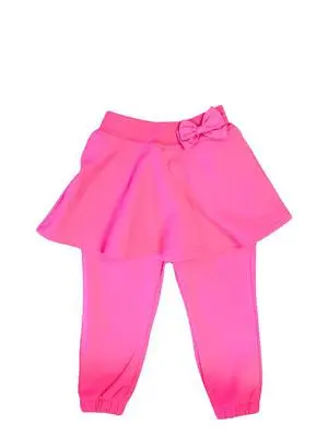 BITS & BOWS Skirted Bow Joggers - Hot Pink