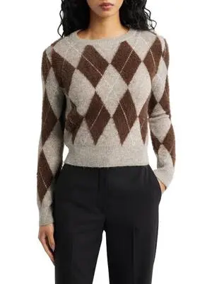 MANGO Rombete Argyle Sweater