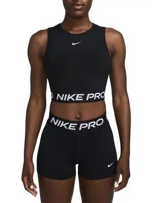 Nike Pro Dri-fit Crop Tank Top - 010 010 Black/white