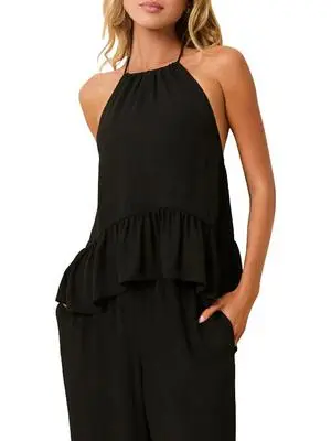 Solid & Striped The Mia Halter Top - Noir