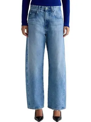 Ag Hattie High-waist Ankle Wide Barrel Leg Jeans - Blueprint