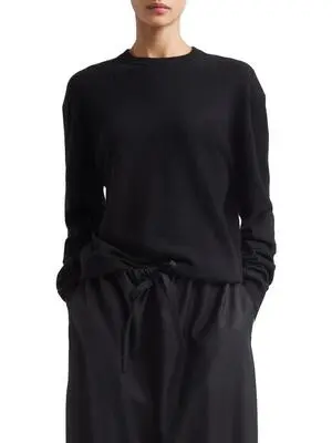 TOTEME Classic Cashmere Crewneck Sweater - Black