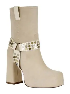 AZALEA WANG Dyzma Moto Platform Bootie - Bone
