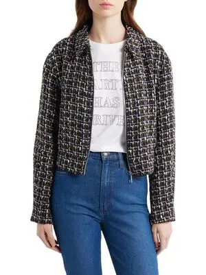 Hugo Boss Jawedi Metallic Tweed Jacket - Black Multi