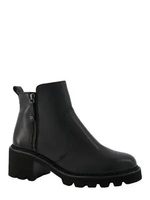 Paul Green Carina Block Heel Bootie - Black Leather