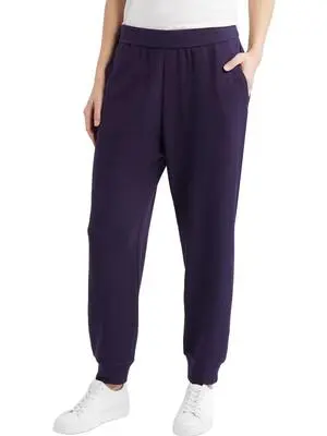Eileen Fisher Waffle Knit Jogger Pants - Aubergine