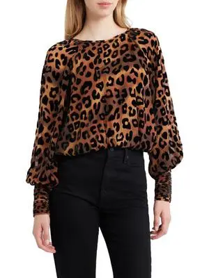 CIEBON Lenny Burnout Top - Brown Multi