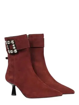 SAINT G Eishi Pointed Toe Bootie - Burgundy