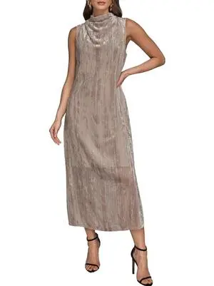Donna Karan New York Burnout Sleeveless A-line Maxi Dress - Vapor