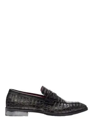 CARLOS BY CARLOS SANTANA Nocturne Penny Loafer - Grey Croco Print