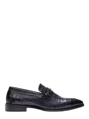 CARLOS BY CARLOS SANTANA Havana Bit Loafer - Navy Croco Print