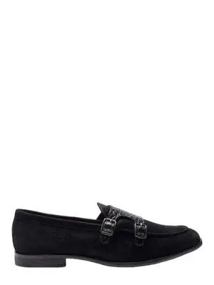 CARLOS BY CARLOS SANTANA Virtuoso Double Monk Loafer - Black Croco Print