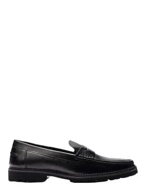 A. VEER Jasper Penny Loafers Black Leather