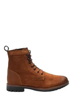 A. VEER Wilder Lace-Up Boots Cognac Suede