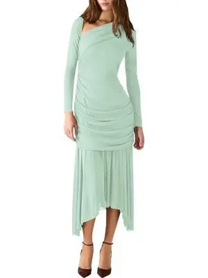 Steve Madden Brioni Long Sleeve Maxi Dress - Dusty Aqua