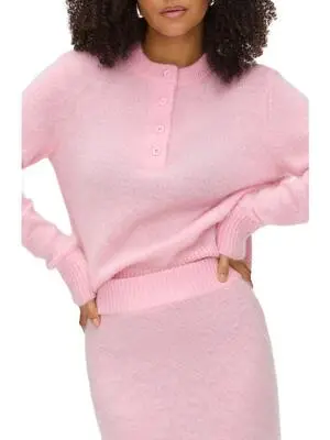 ALIGNE Henny Henley Sweater - Pink