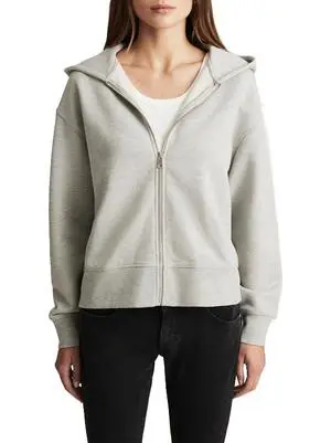 MAVI Oversized Zip-up Cotton-blend Hoodie - Grey Melange