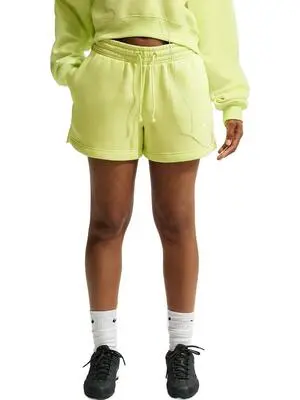 Nike Sportswear Phoenix Fleece Mid-rise 4-inch Shorts - 736 Light Lemon Twist/sail