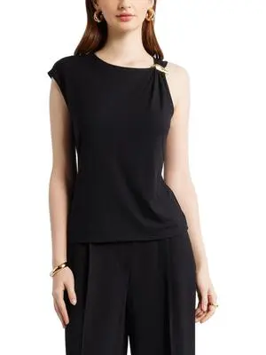 Nordstrom Hardware Accent Asymmetric Top - Black