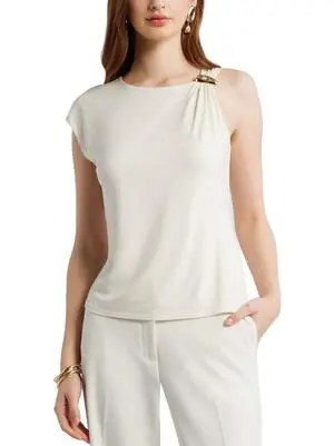 Nordstrom Hardware Accent Asymmetric Top - Ivory Tofu