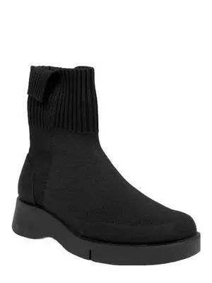 Aerosoles Flame Flatform Knit Bootie - Black