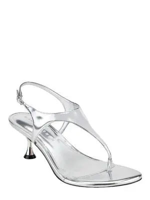 Marc Fisher Pelysa Ankle Strap Sandal - Metallic Silver