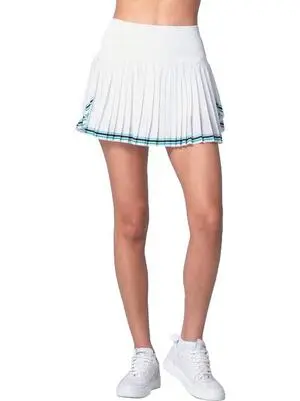 Lucky In Love Win It Pleated Skirt - White