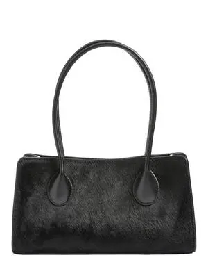 Lié Studio The Lou Top Handle Bag - Black Calf Hair