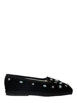 FORTELA Friulane Suede Slippers - Nero
