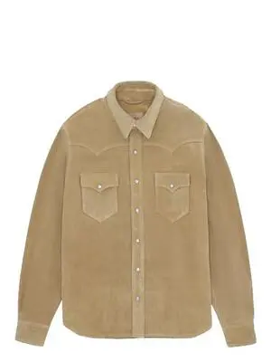 FORTELA Western Suede Shirt - Natural