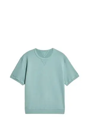 FORTELA Brushed Jersey Short Sleeve Sweatshirt - Acquamarine