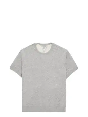 FORTELA Brushed Jersey Short Sleeve Sweatshirt - Melange Grey