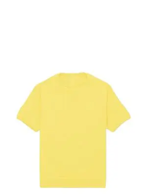FORTELA Brushed Jersey Short Sleeve Sweatshirt - Yellow