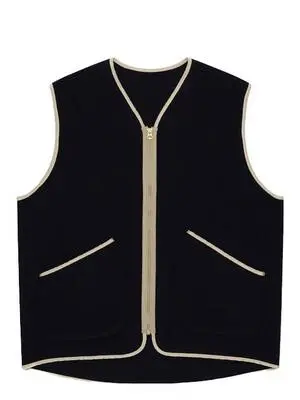 FORTELA Wool Vest - Navy Blue