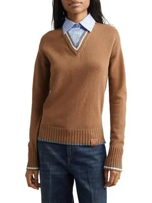 Stella McCartney Hybrid Knit Sweater - Caramel